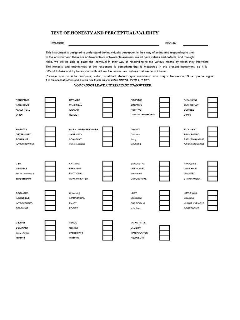Psychometric Tests | PDF | Value (Ethics) | Science