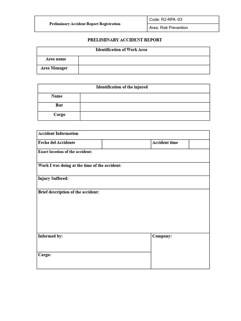 Preliminary Accident Report | PDF