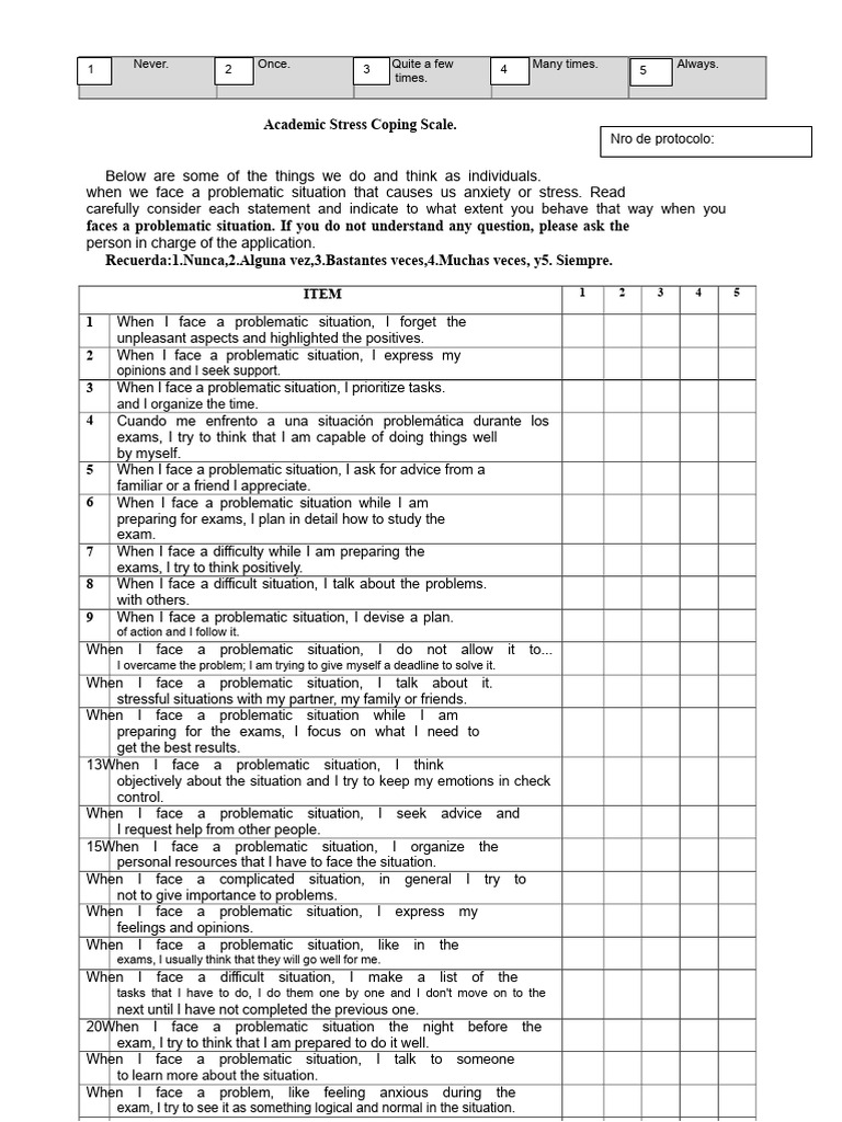Academic Stress Coping Strategies | PDF | Subjective Experience ...