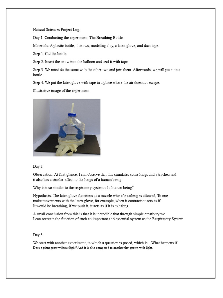 Natural Science Project Log Cut 3 | PDF | Respiratory System | Breathing
