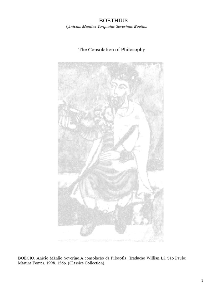 The Consolation of Philosophy - Boethius | PDF | Aristotle | Roman Empire