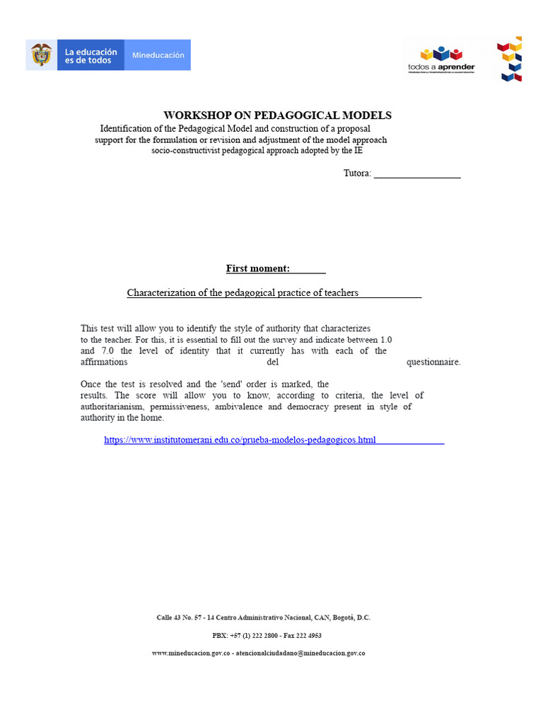 Workshop On Pedagogical Models | PDF | Pedagogy | Knowledge