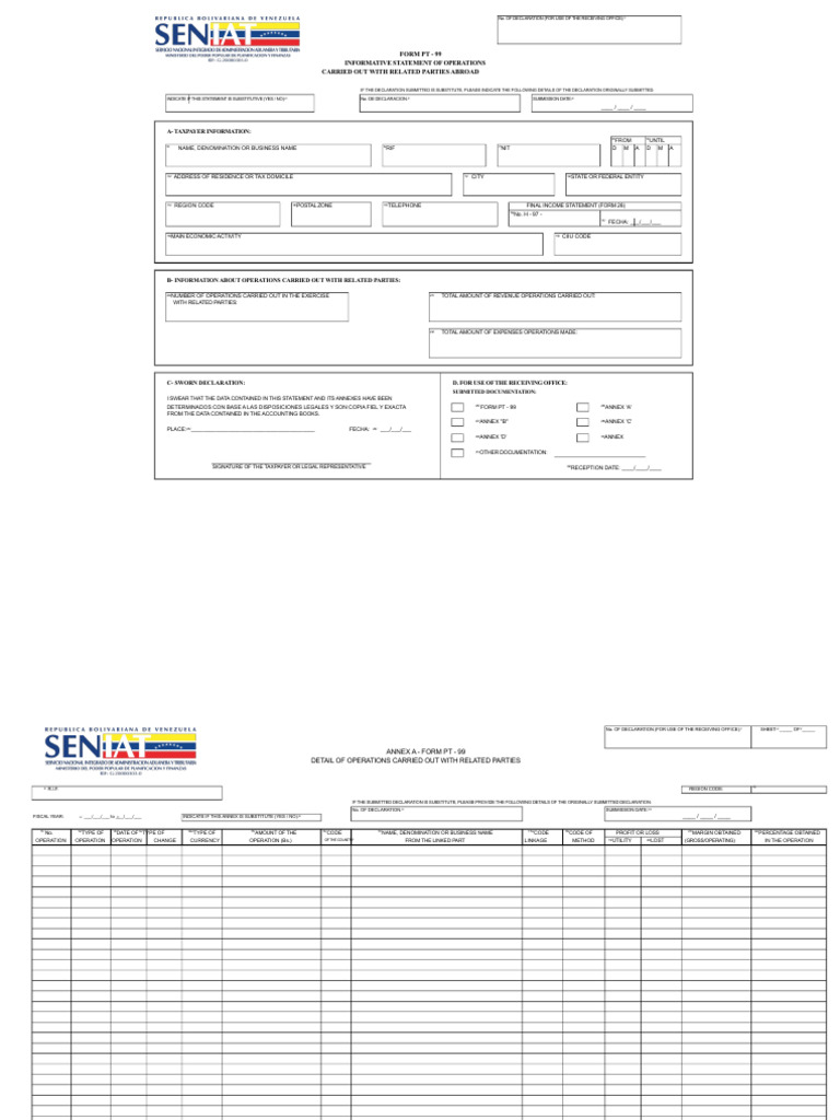 Copy of FORMATS_TI_02_PT-99 Transfer Pricing | PDF | Expense | Taxes