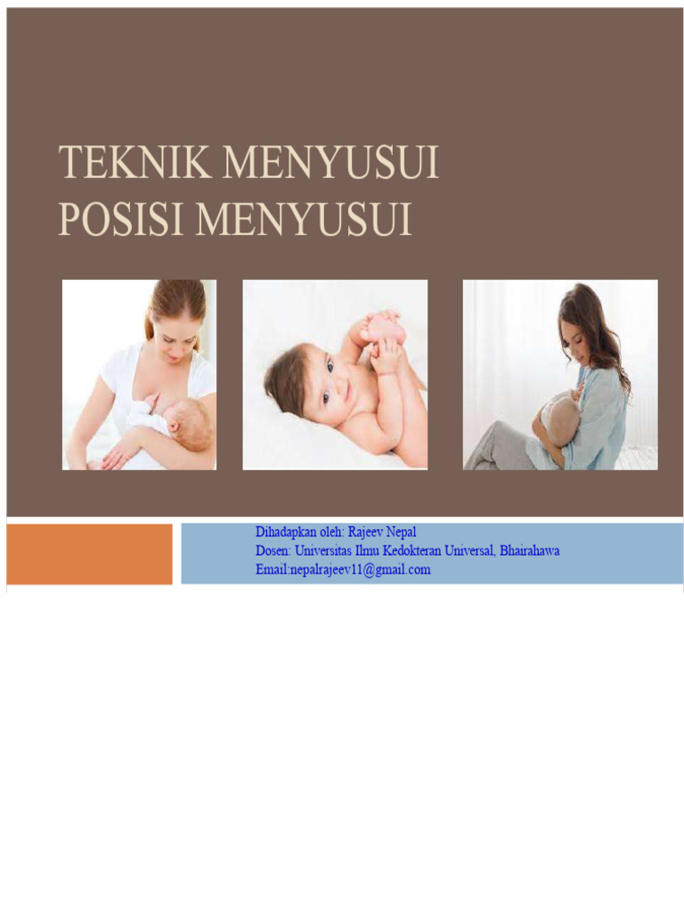 Teknik Menyusui (Posisi Menyusui) | PDF
