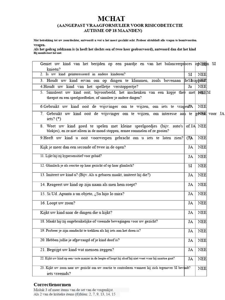 MCHAT | PDF