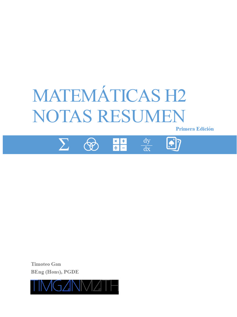 H2 Matemáticas Resumen Notas en Línea PDF | PDF | Asíntota | Integral