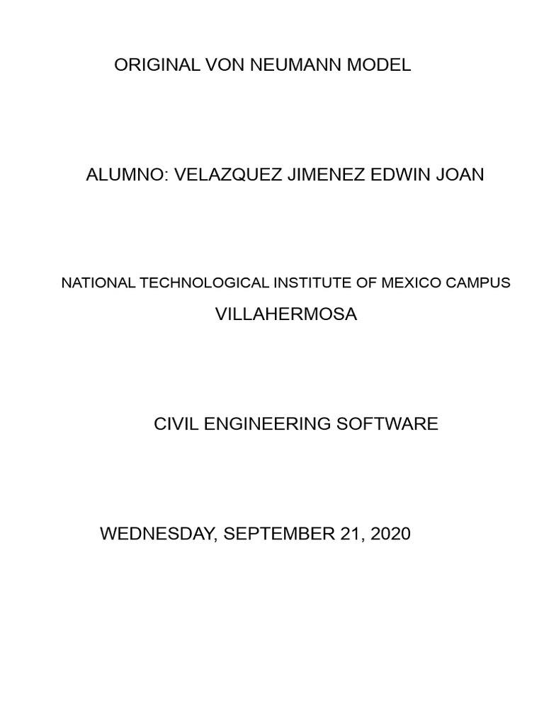 Understanding the Von Neumann Model | PDF | Computer Data Storage ...