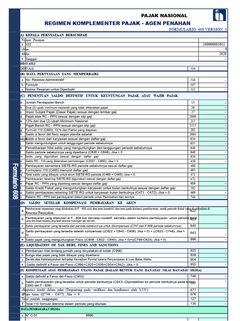 011 FORM 608. v4 | PDF
