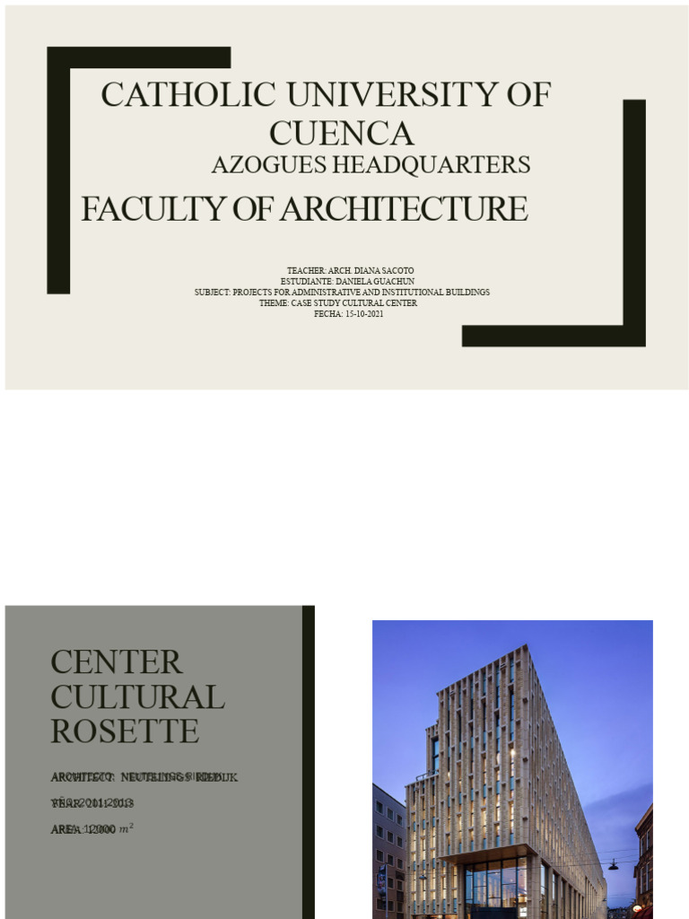 CULTURAL CENTER-P6 | PDF | Building Engineering | Architectural Design