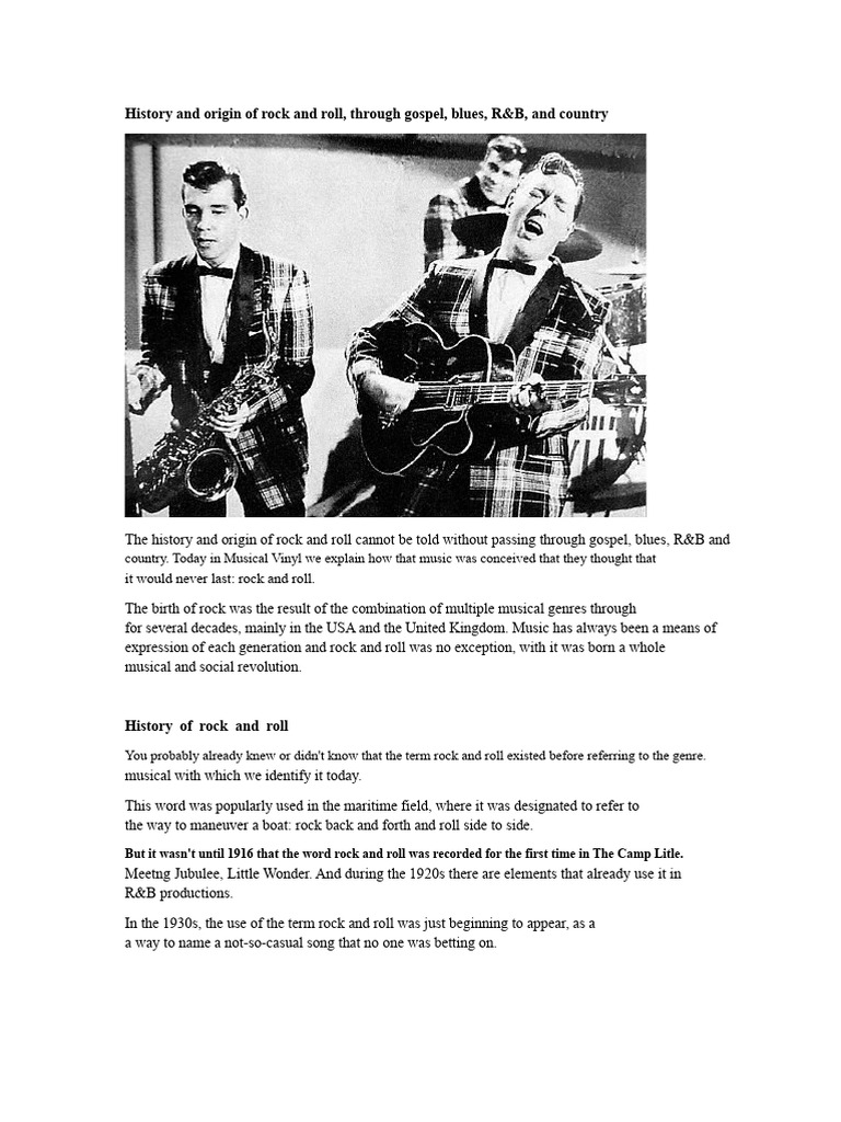 Rock and Roll: Origins and Evolution | PDF | Rock And Roll | Rhythm And ...