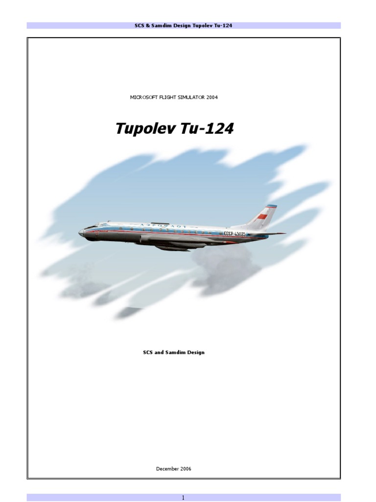 English Tu 124 | PDF | Takeoff | Aeronautics