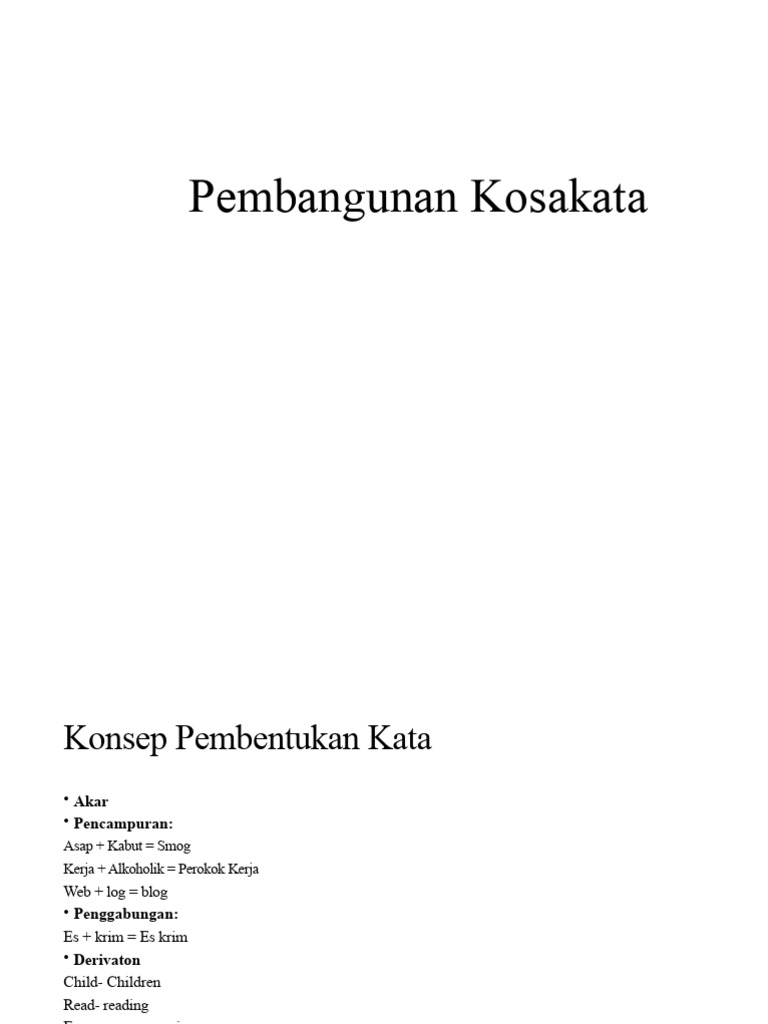 Pembangunan Kosakata | PDF