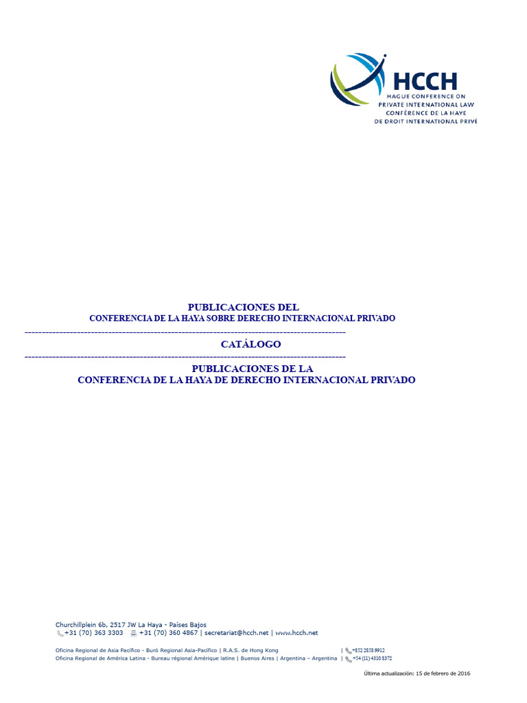 Catálogo de La HCCH | PDF | Lingüística