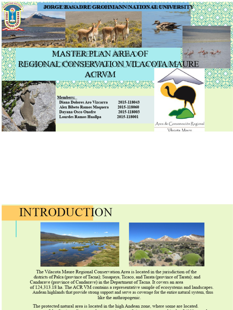 Master Plan For The Vilacota Maure Regional Conservation Area | PDF ...