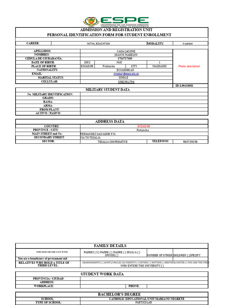 Updated Identification Sheet 1 | PDF