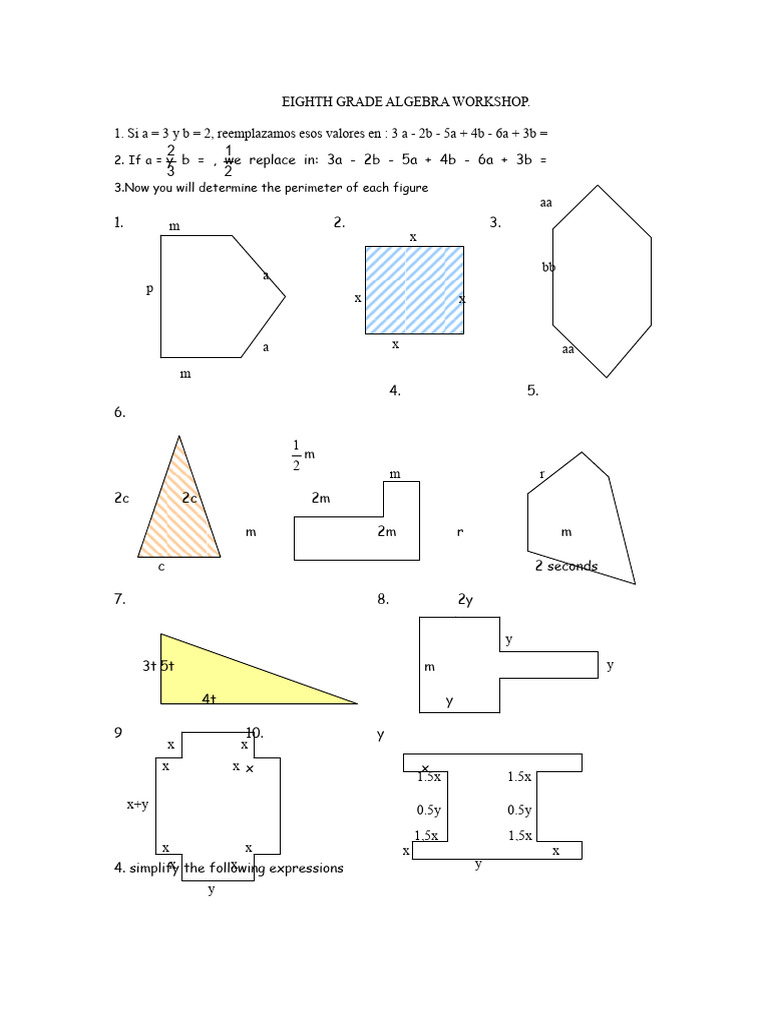 Eighth Grade Algebra Workshop Guide | PDF | Algebra | Abstract Algebra
