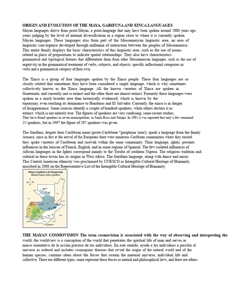 Origin and Evolution of The Mayan Languages | PDF | Writing | Linguistics
