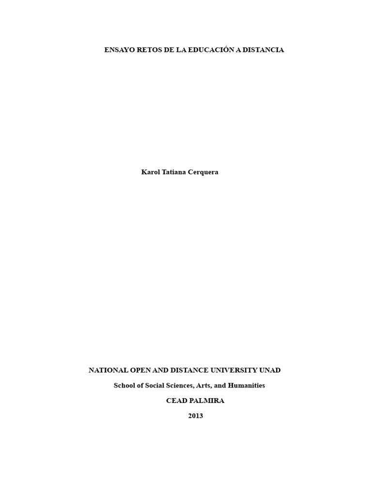 Essay On Distance Education | PDF | Distance Education | Learning
