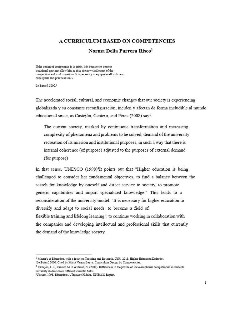 Competency-Based Curriculum Design | PDF | Curriculum | University