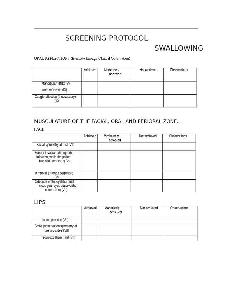 Cranial Nerves Protocol of SWALLOWING | PDF | Tongue | Human Head And Neck