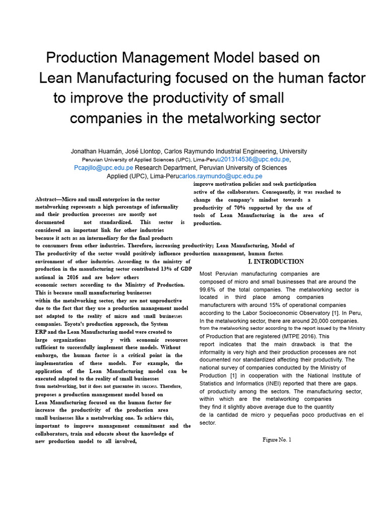 Complete Article On Production Management Model Based On Lean ...