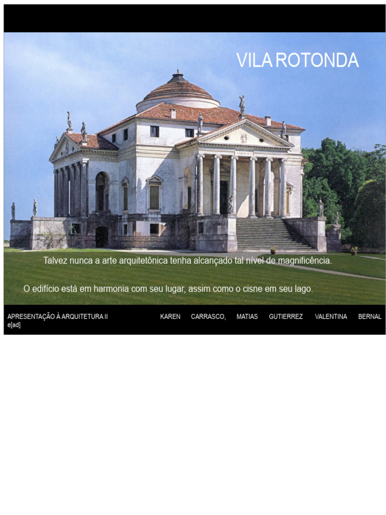 Villa Rotonda | PDF | Simetria | Renascimento