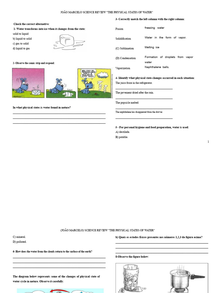 Understanding Water's Physical States | PDF | Water | Water Cycle