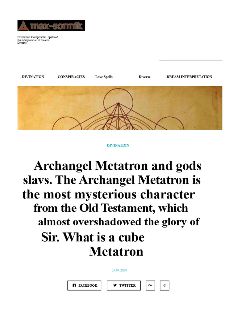 Archangel Metatron | PDF | Angel | Heaven