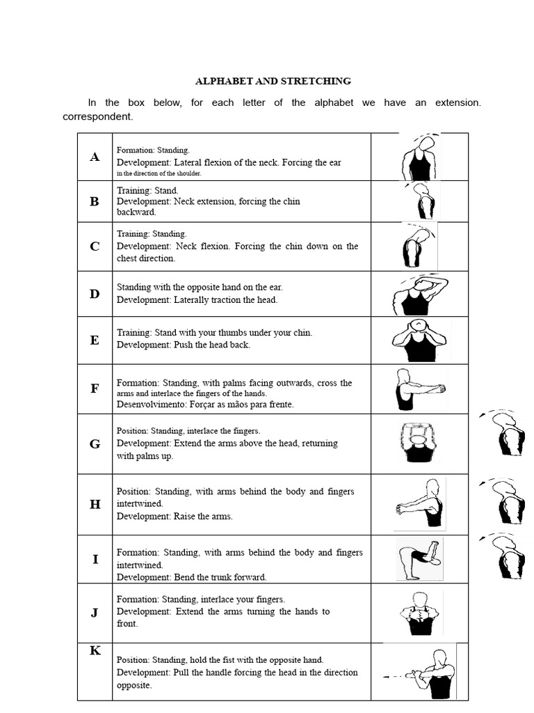 Alphabet of Stretching | PDF | Anatomical Terms Of Motion ...