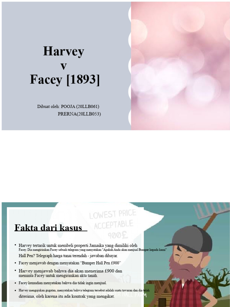 Kasus Harvey v Facey: Tawaran dan Kontrak | PDF