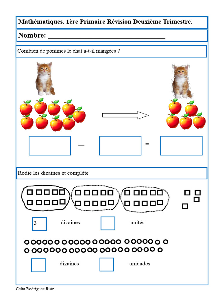 Révision Mathématiques 1ère Primaire | PDF | Mathématiques ...