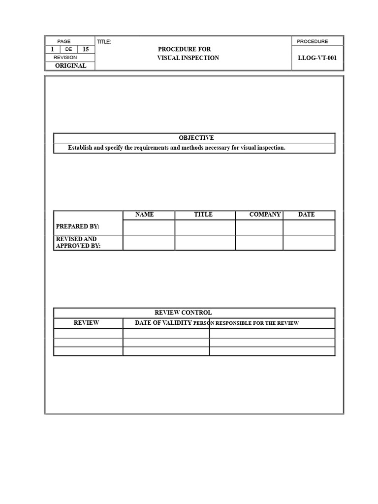 Visual Inspection Procedure | PDF | Welding | Construction