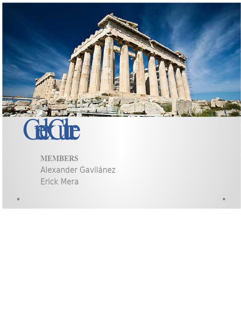 Overview of Ancient Greek Culture | PDF | Greeks | Ancient Greece