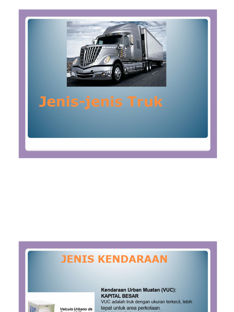 Jenis Truk Dan Trailer | PDF