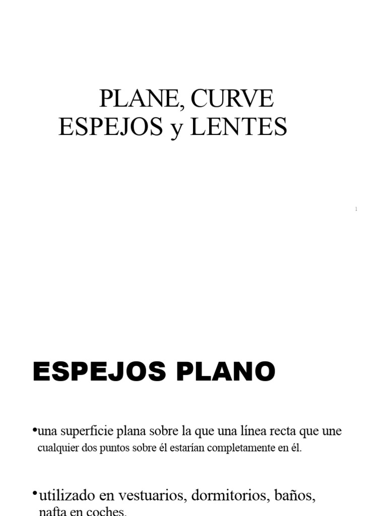 Espejos y Lentes Planos y Curvos | PDF | Espejo | Electrodinámica