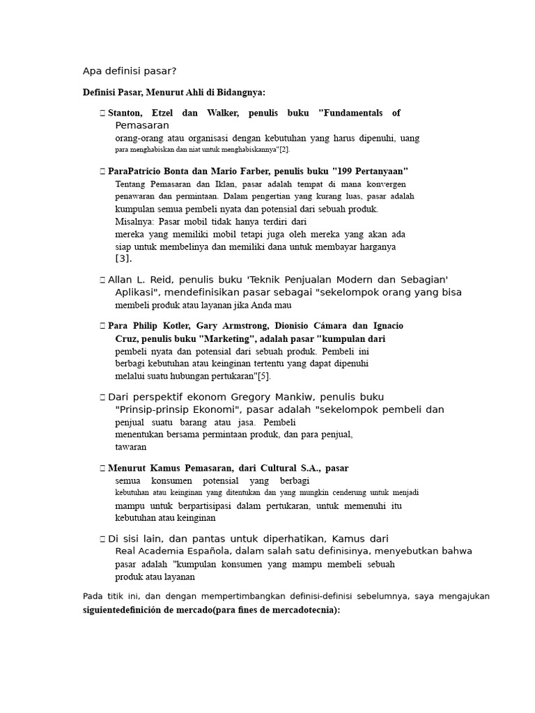 Apa Definisi Pasar | PDF
