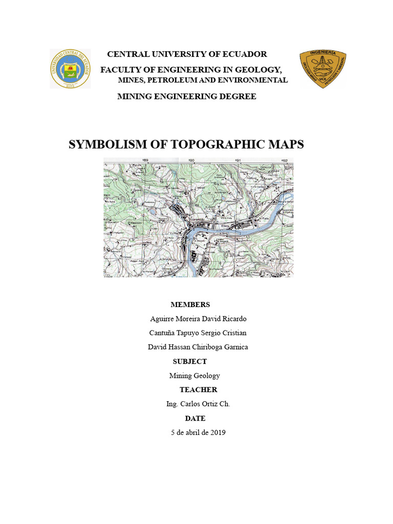 Topographic Map Symbols in Mining Engineering | PDF | Map | Topography