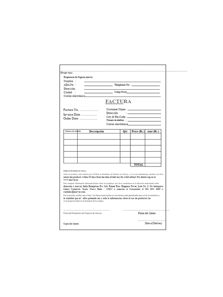Recibo del Cliente | PDF | Business