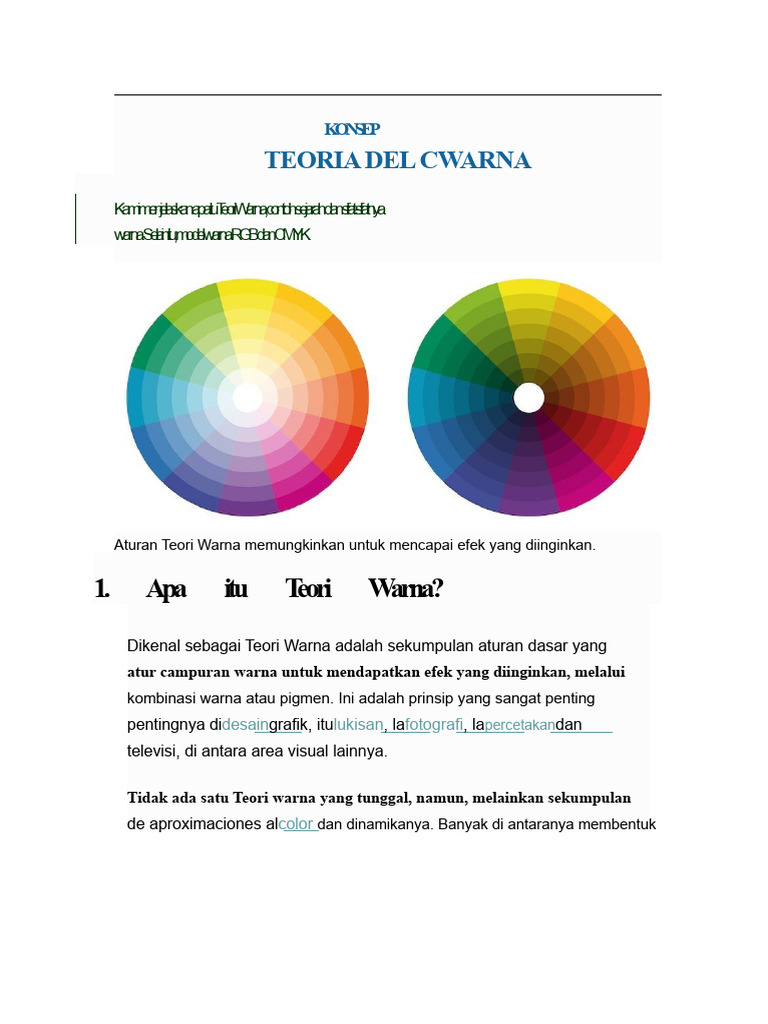 Panduan Lengkap Teori Warna dan Model RGB CMYK | PDF