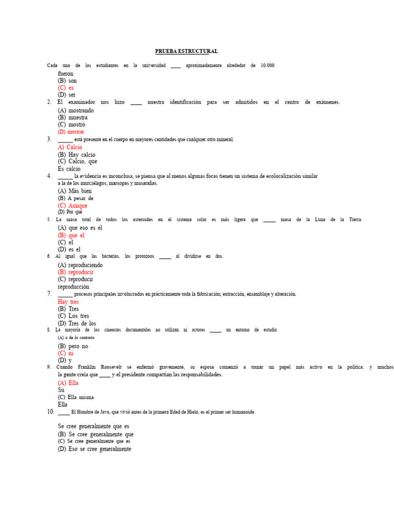 Estructura de Prueba Completa | PDF | Gramática