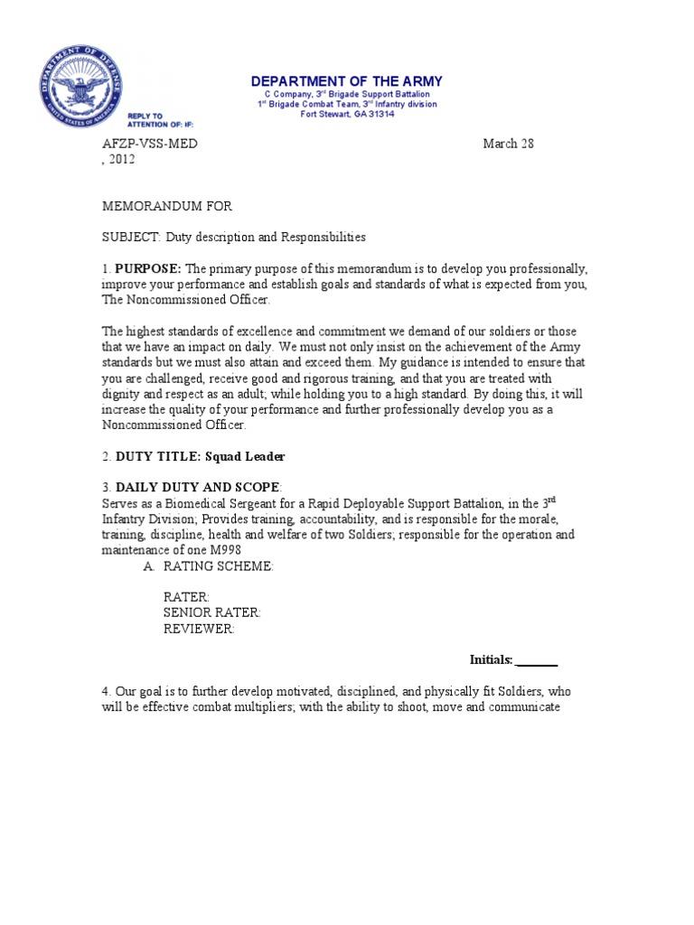 Initial Counseling (NCOs) | Non Commissioned Officer | Leadership