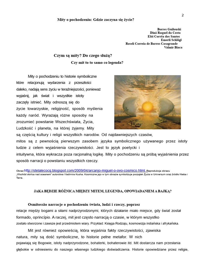 Mity Pochodzenia | PDF
