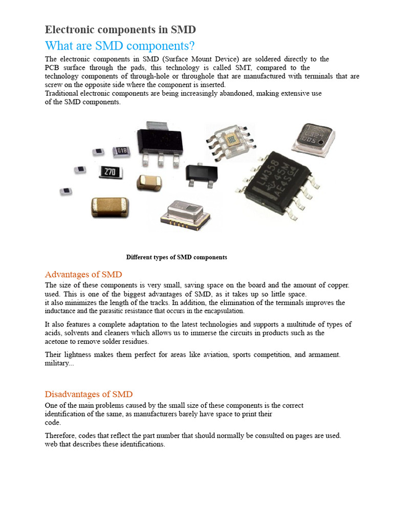 Understanding SMD Electronic Components | PDF | Resistor | Capacitor