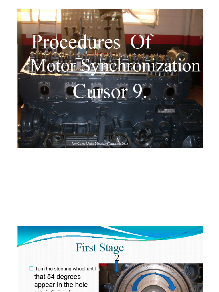 Motor Synchronization Procedures Cursor 9 | PDF | Gear | Vehicle Parts