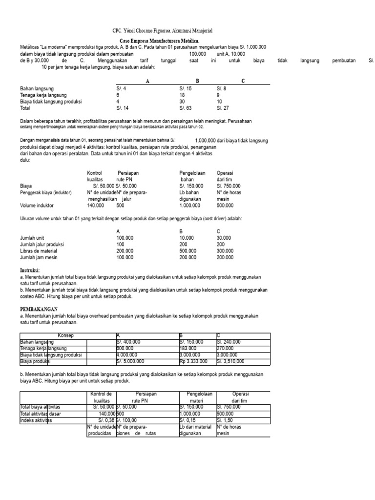 Sistem Biaya ABC | PDF