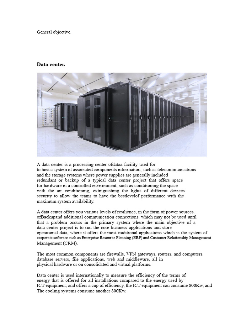 Data Center Overview and Cooling Systems | PDF | Data Center | Air ...