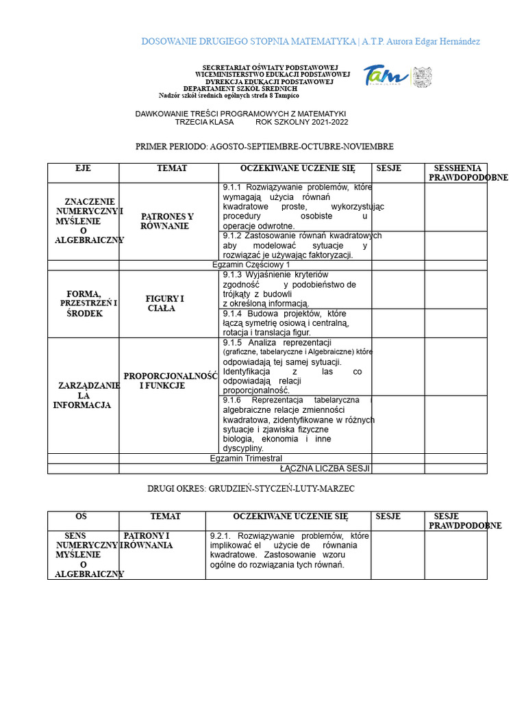 Dawkowanie 3o Roczne 2021-2022 | PDF