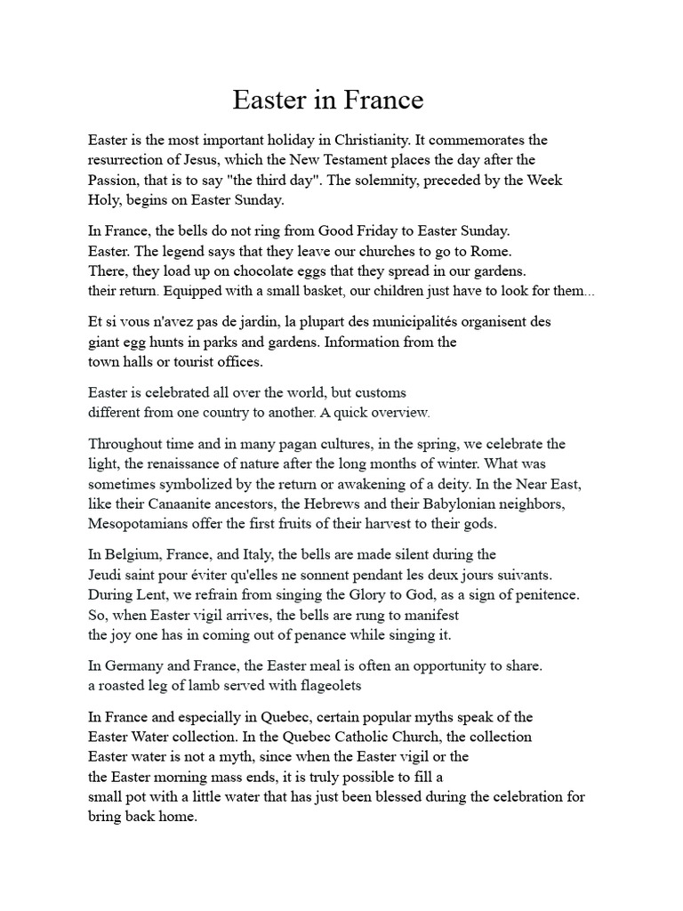 Easter in France | PDF