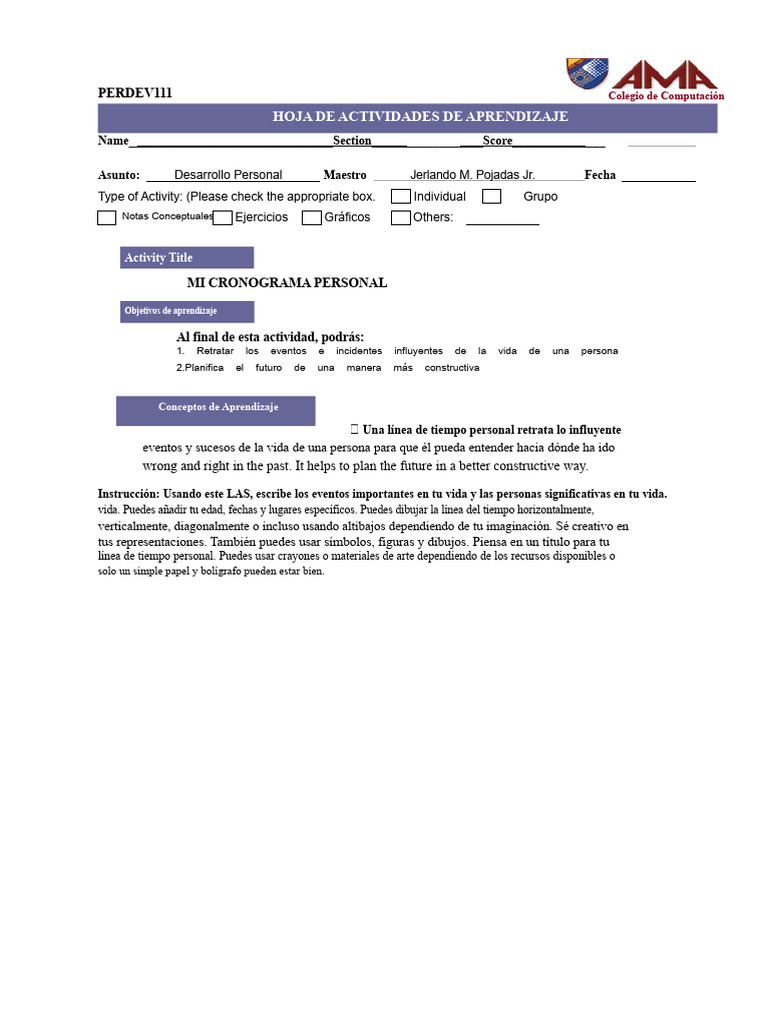 Mi Línea de Tiempo Personal | PDF | Cognición