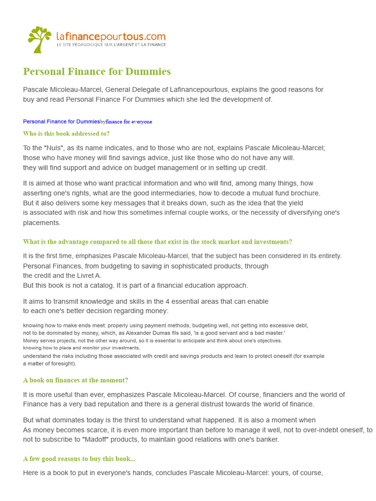 Essential Guide to Personal Finance | PDF | Investing | Personal Finance